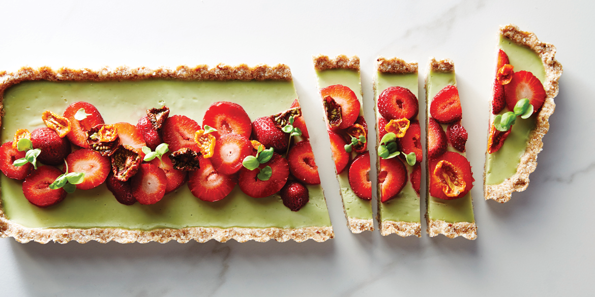 basil tart is the perfect combination of sweet and savoury.